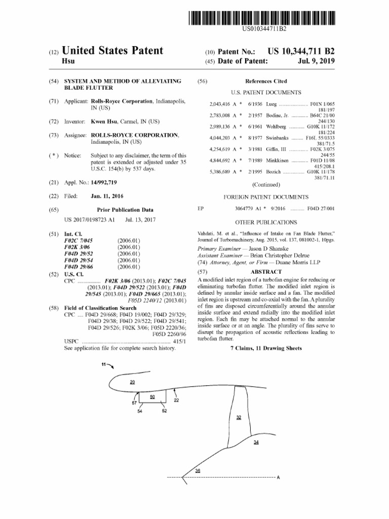 US10344711-System and Method of Alleviating Blade Flutter | PDF ...