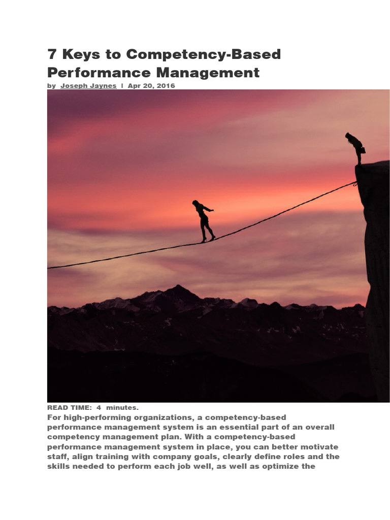 7 Keys to Effective Performance Management | PDF | Performance ...