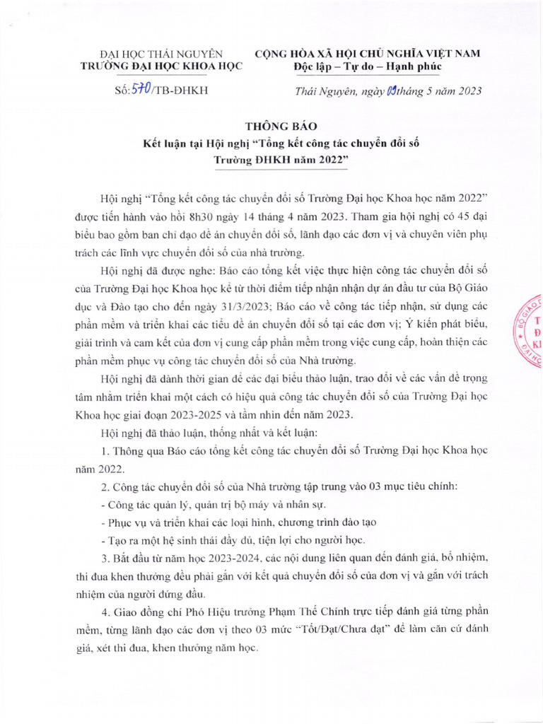 Ket Luan Hoi Nghi CDS 2023 | PDF