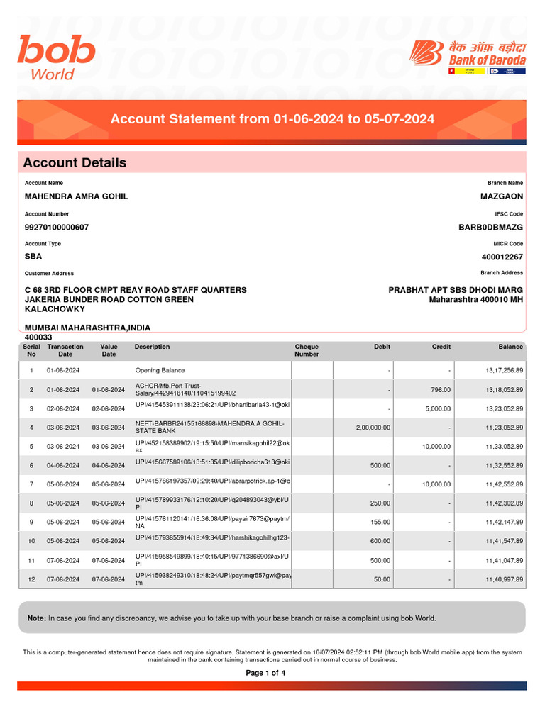 XXXXXXXXXX0607 20240710145211772623 | PDF | Automated Teller Machine | Cheque