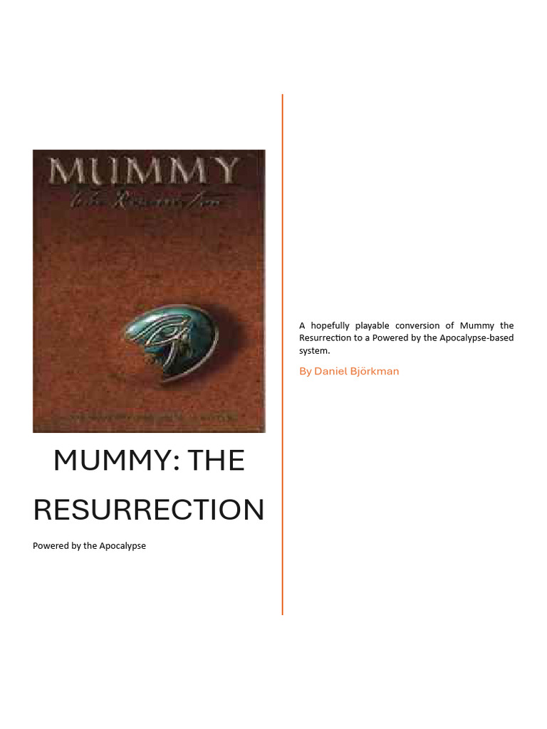 Mummy: The Resurrection (Powered by The Apocalypse) | PDF | Osiris | Soul