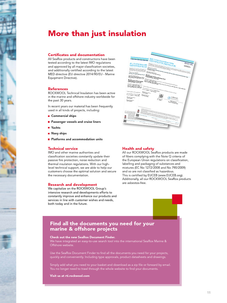 SeaRox Marine Insulation Certification | PDF | Insulators | Materials