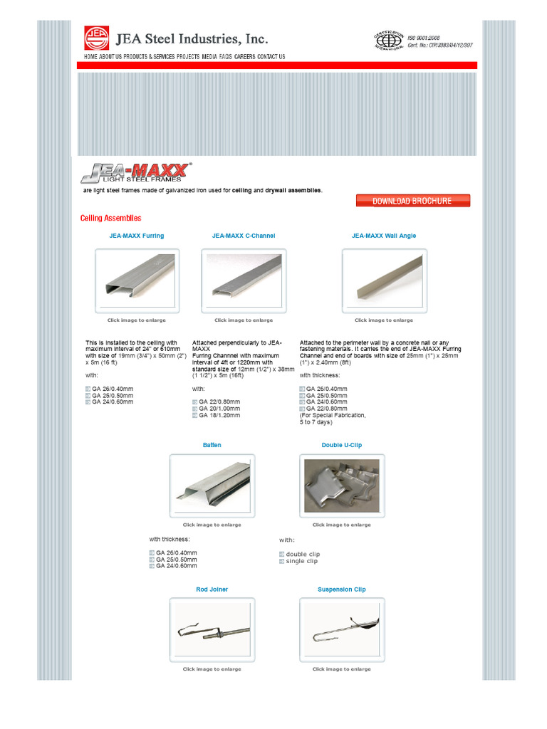 JEA Steel Industries, Inc | PDF | Screw | Building Materials