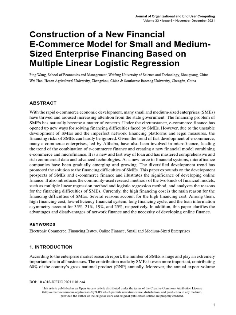 E-Commerce Finance Solutions for SMEs | PDF | Small And Medium Sized ...