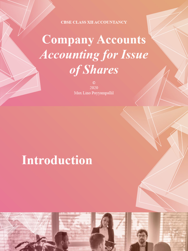 Accounting For Shares - Accountancy Basics - Max Lino Payyampallil ...