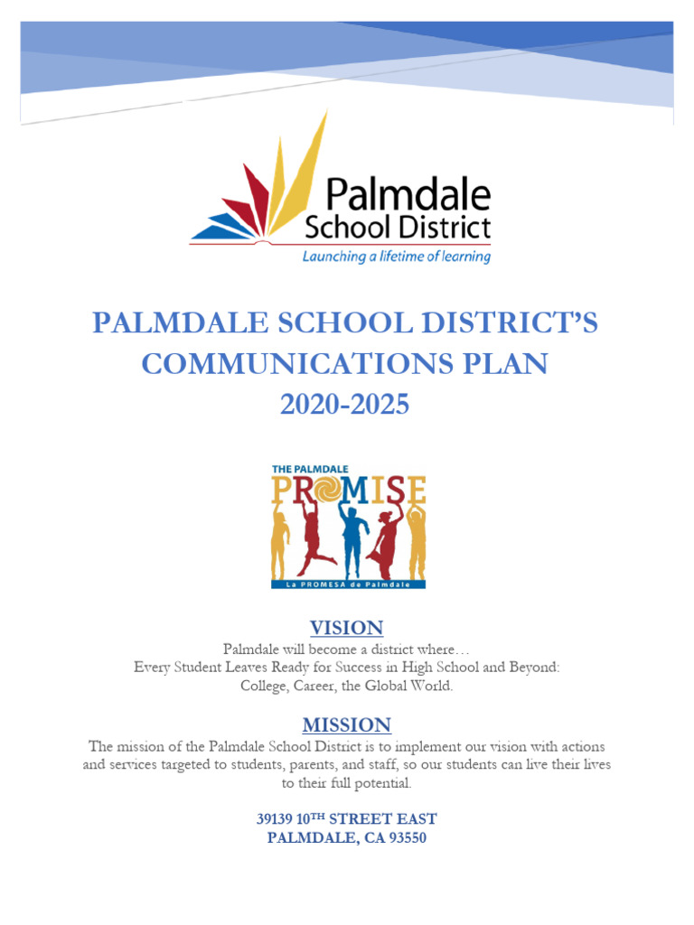 Palmdale School District Communication Plan | PDF | Media ...