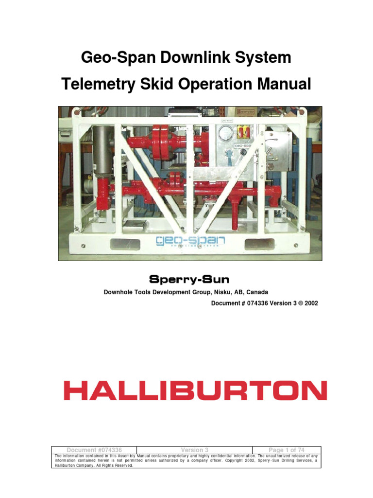 Geo-Span Downlink System Manual | PDF | Valve | Pump
