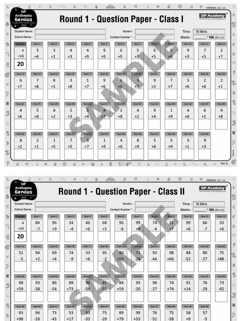 AGC Sample Question Paper 1 To 5 | PDF