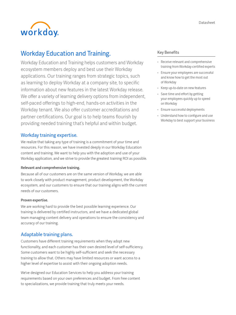 workday-education-training | PDF | Learning | Educational Technology