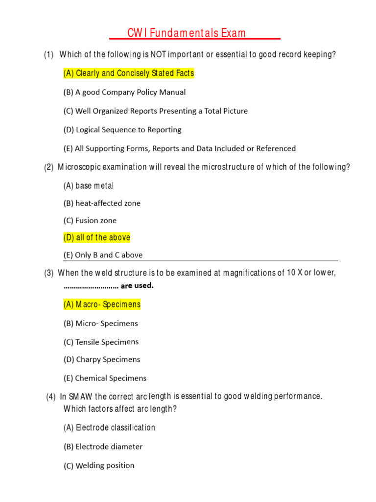 CWI Fundamentals01 | PDF | Welding | Construction