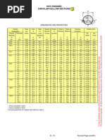 CHS Steel Section Sizes and Weights | PDF
