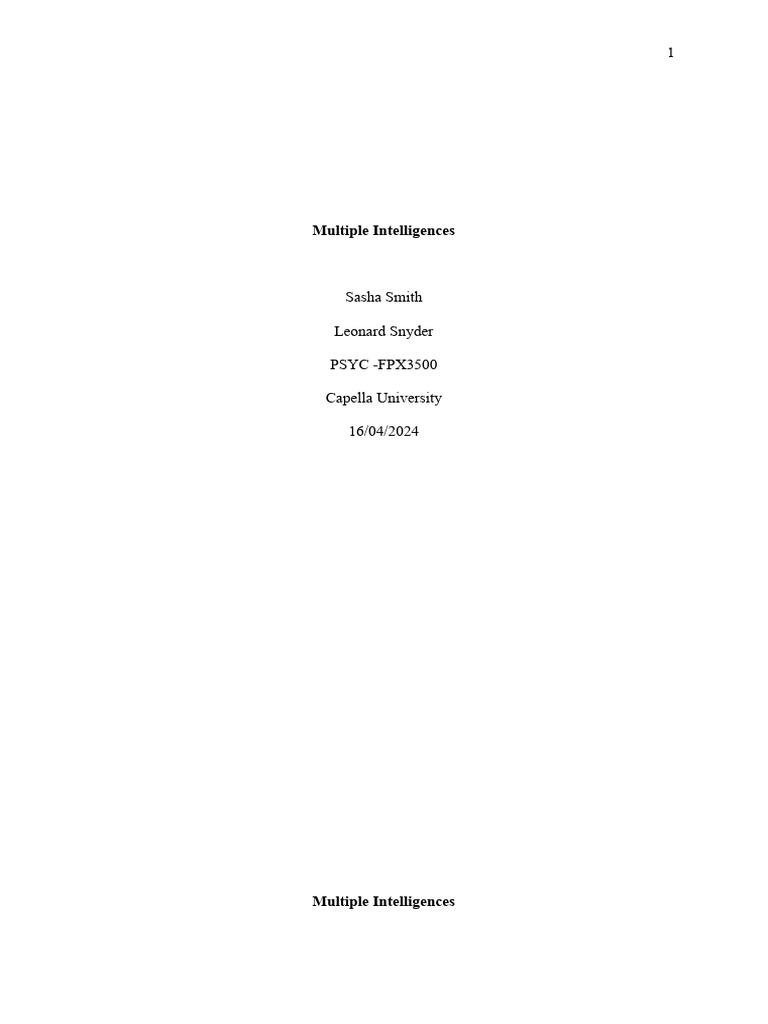 Multiple Intelligences Editededited | PDF | Learning | Educational Technology
