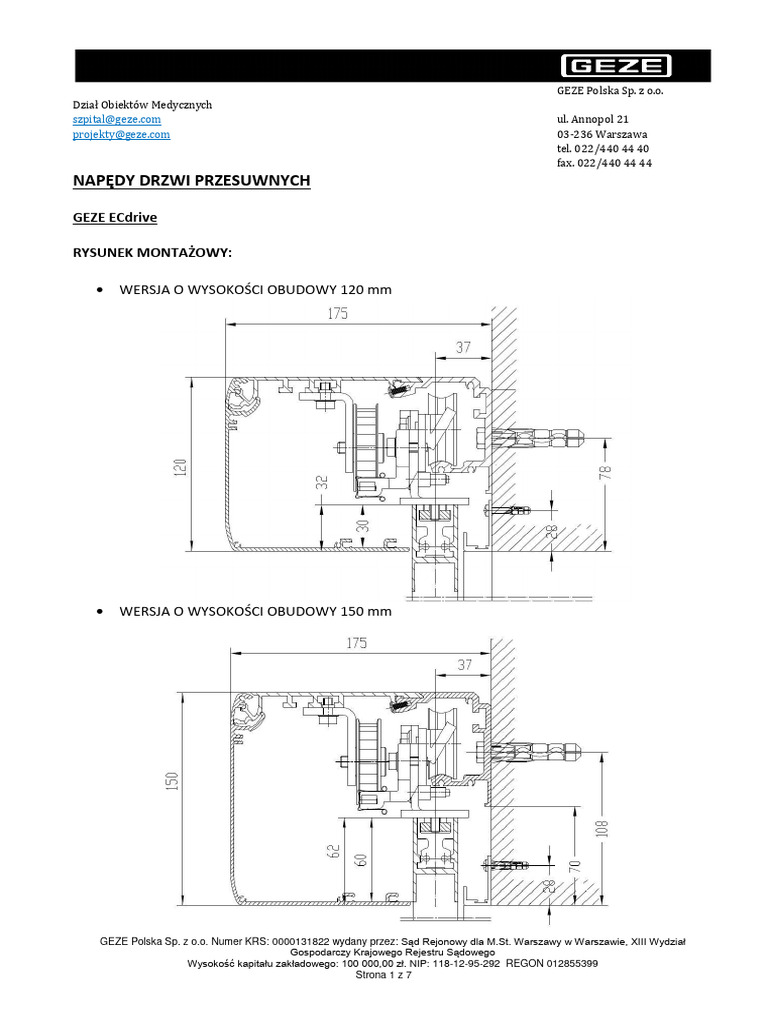 GEZE Karta ECdrive | PDF