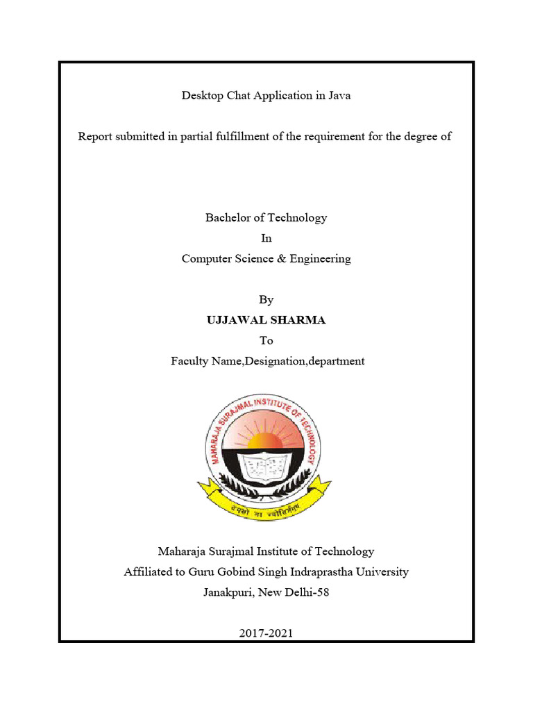 Desktop Chat Application in Java | PDF | Method (Computer Programming ...