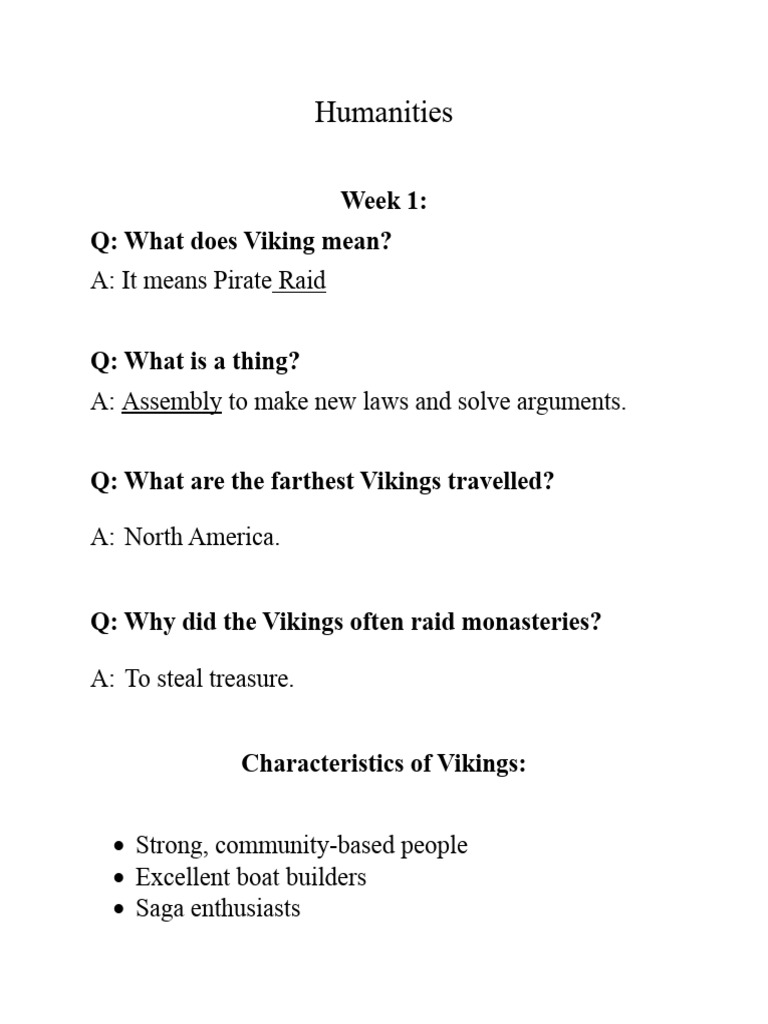 Vikings Year 8 | PDF | Vikings | Thor