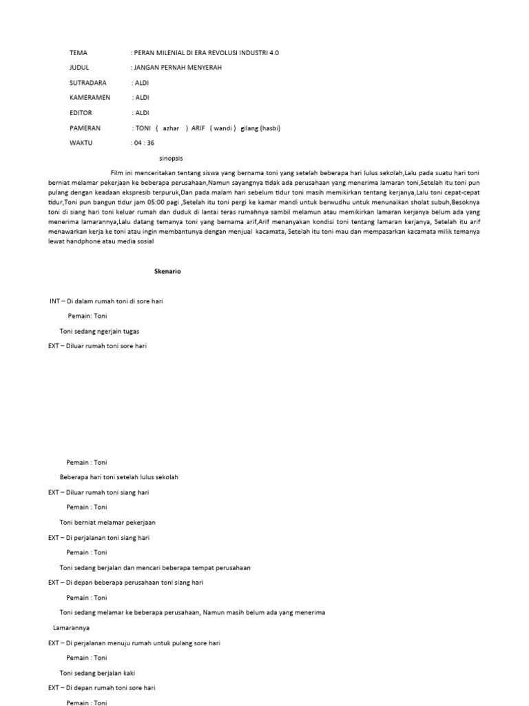 Aldi Mulyadi Film MM | PDF