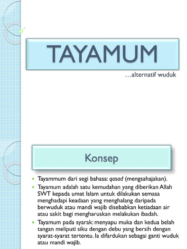 Panduan Tayamum Untuk Sekolah Dasar | PDF