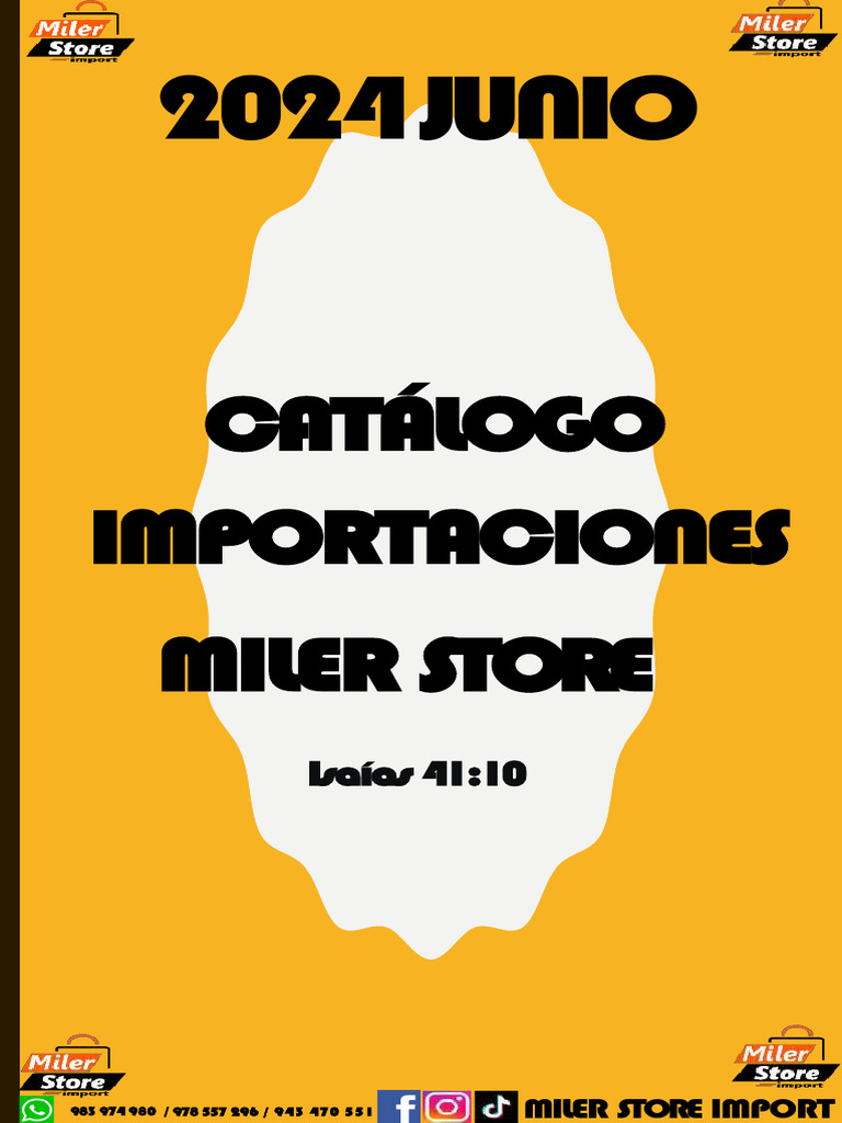 Catálogo Junio Miler Store Import Actualizado | PDF