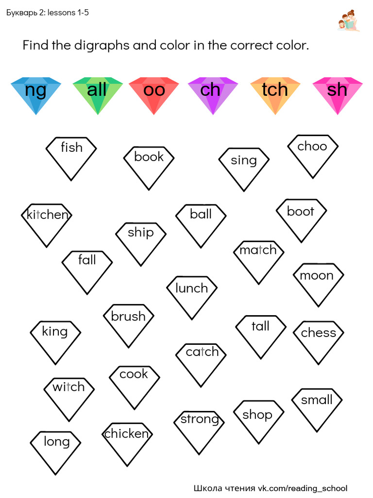 Digraphs Coloring Activities for Kids | PDF