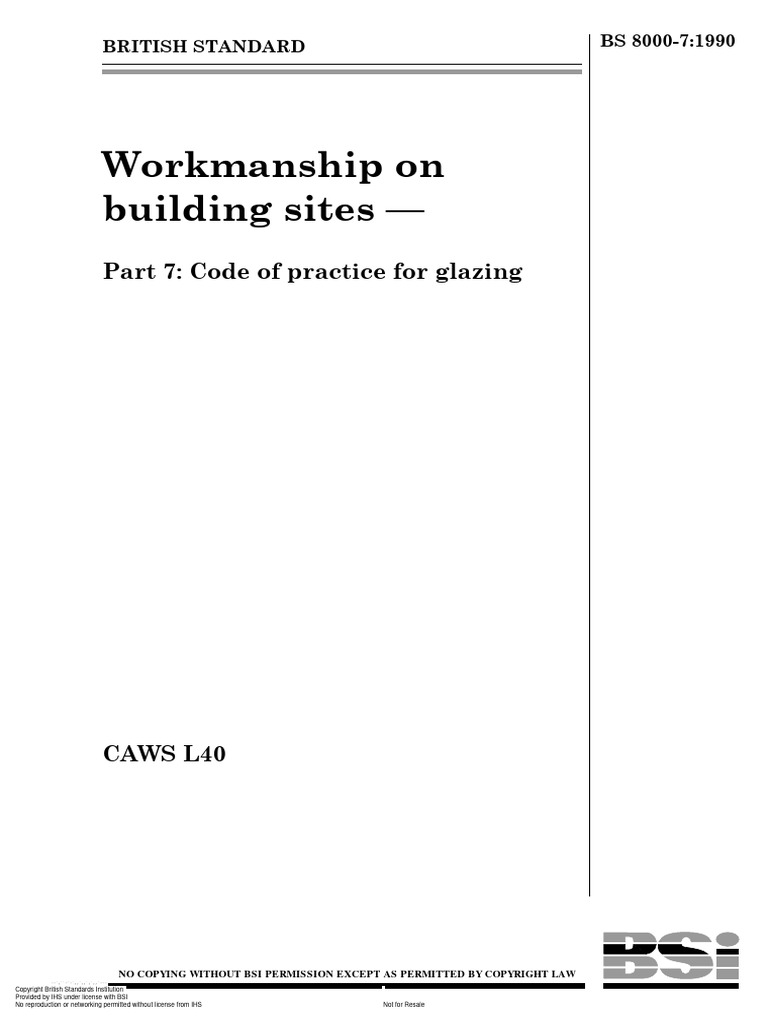 BS 08000-7-1990 (1999) | PDF | Glasses | Lamination