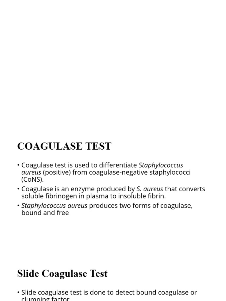 Coagulase Test | PDF | Staphylococcus
