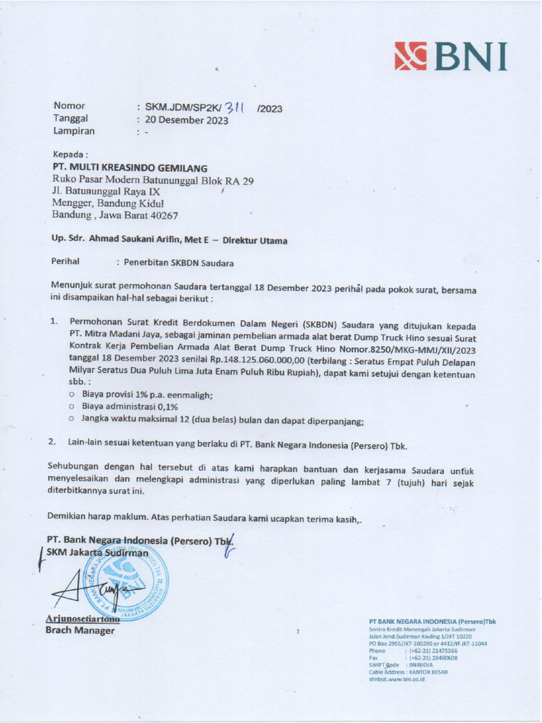 Sp2k PT Multi Kreasindo Gemilang | PDF