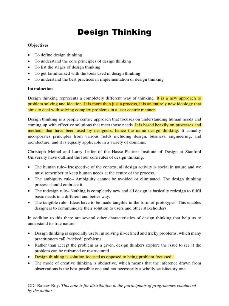 Design Thinking | PDF | Design Thinking | Thought