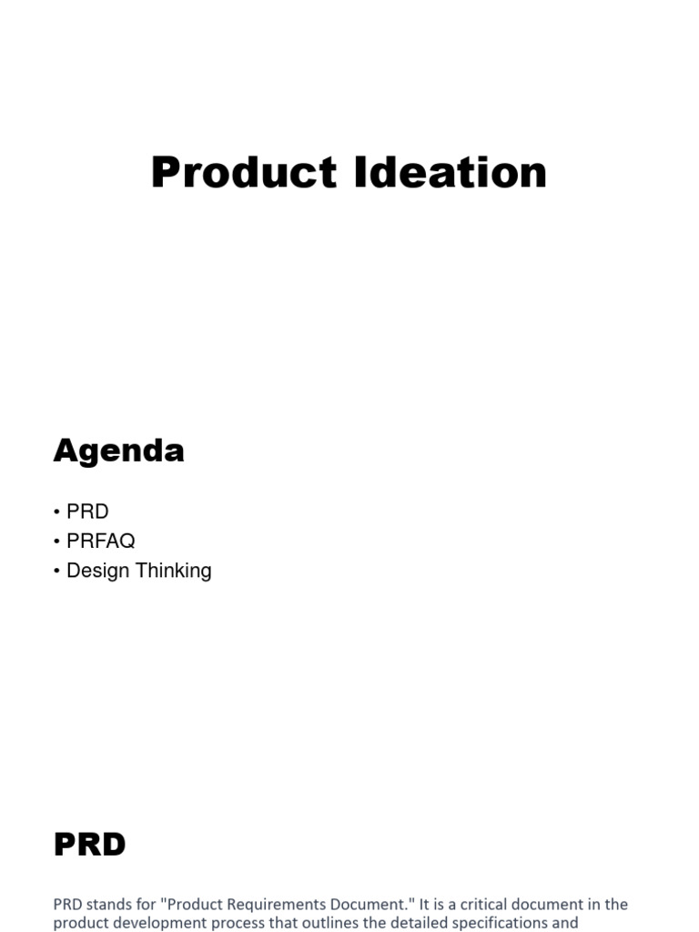PRD vs PRFAQ: Key Insights for Development | PDF | Design Thinking ...