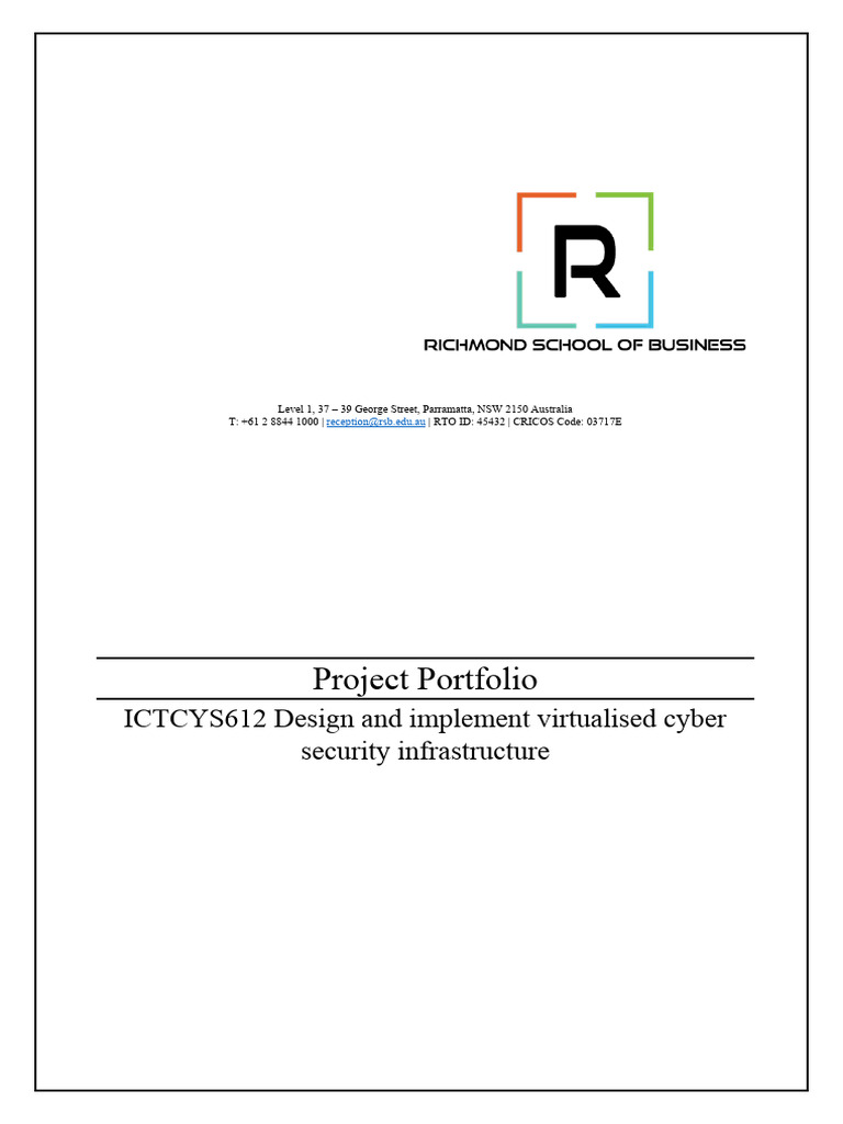 Cyber Security Infrastructure Project Portfolio | PDF | Security ...