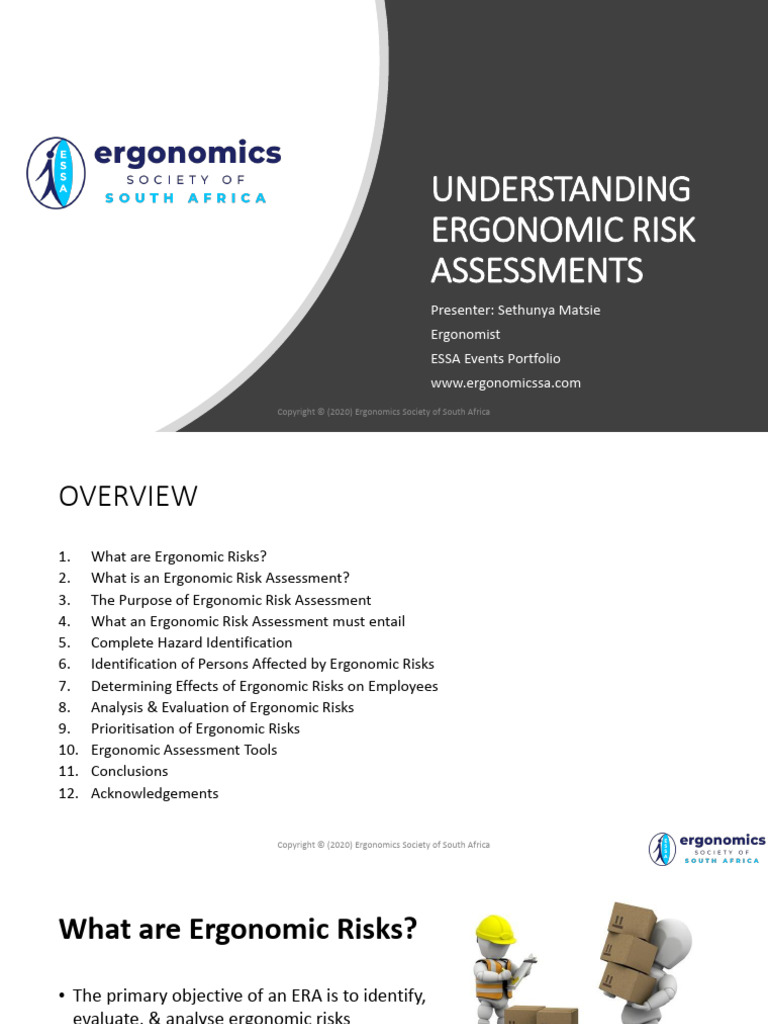 Understanding Ergonomic Risk Assessments | PDF | Human Factors And ...