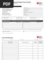 Heartsaver Roster | PDF | First Aid | Cardiopulmonary Resuscitation