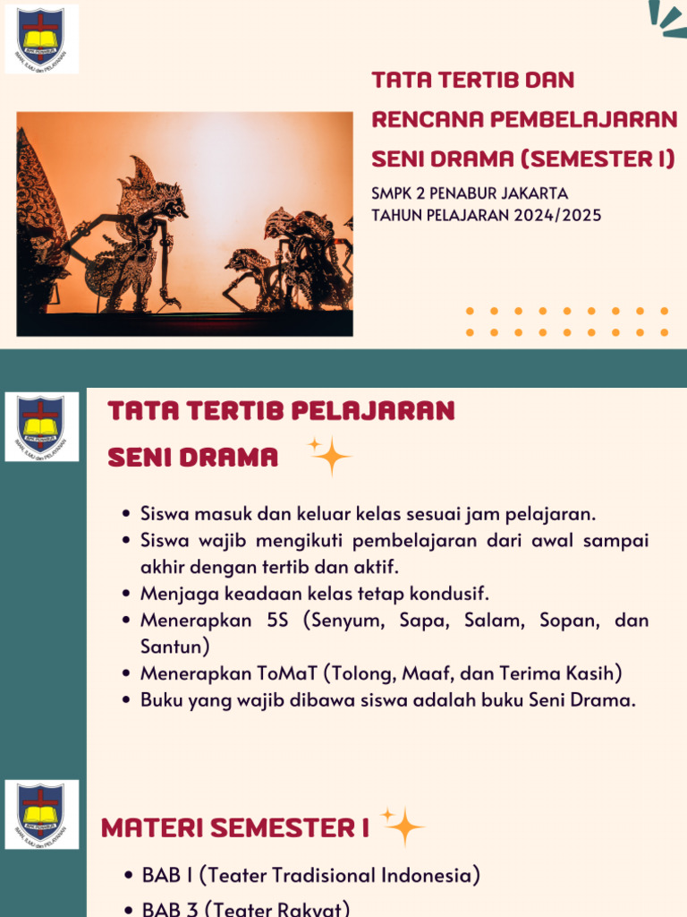 8-Tata Tertib dan Rencana Pembelajaran Seni Drama | PDF