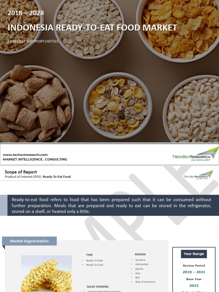 Indonesia Ready-To-Eat Food Market 2028-Sample Report | PDF | Survey ...
