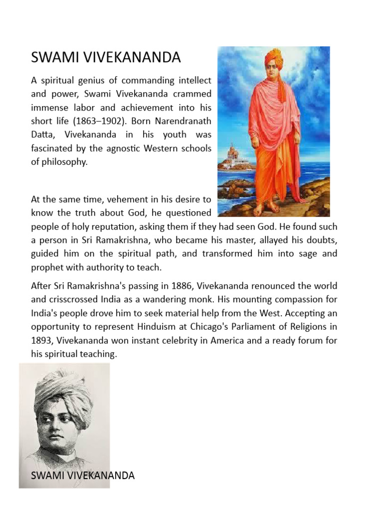 Swami Vivekananda: Spiritual Leader | PDF