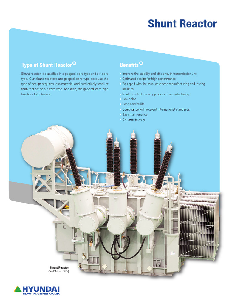 Shunt Reactor | PDF | Electric Power Transmission | Iso 9000