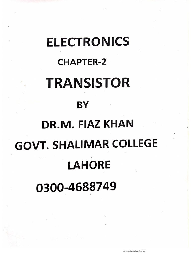 Transistor | PDF