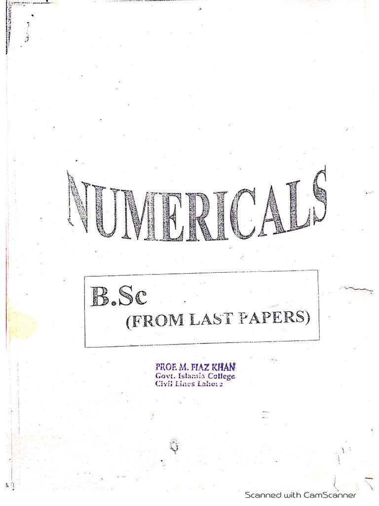 Numericals | PDF