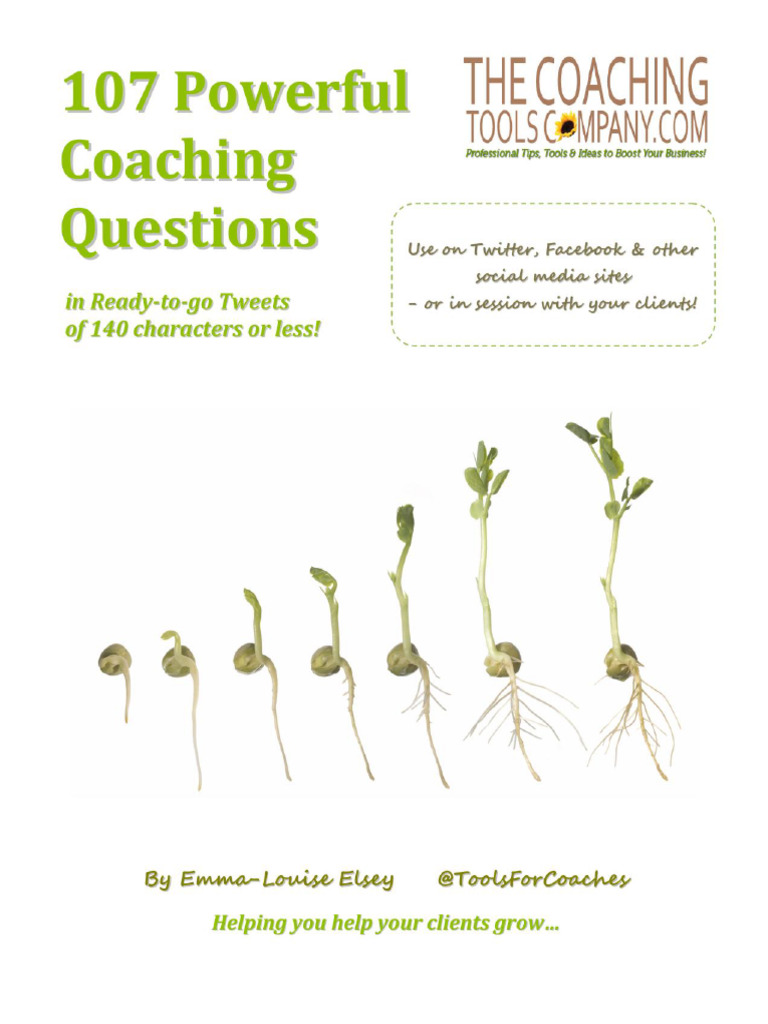 107 Powerful Coaching Questions Pdf Thought