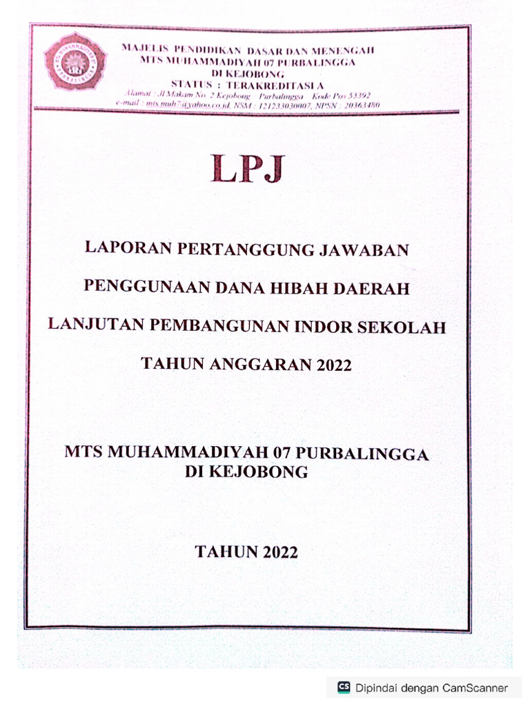 CONTOH SPJ HIBAH | PDF