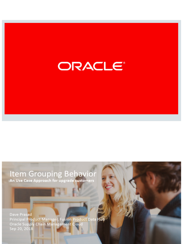 PIM Item Grouping Behaviour - An Use Case Approach For Upgrade ...