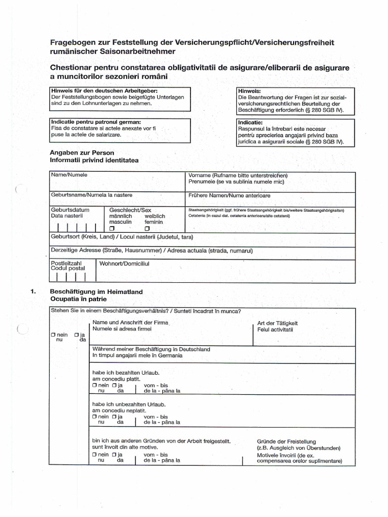 Chestionar Germania | PDF
