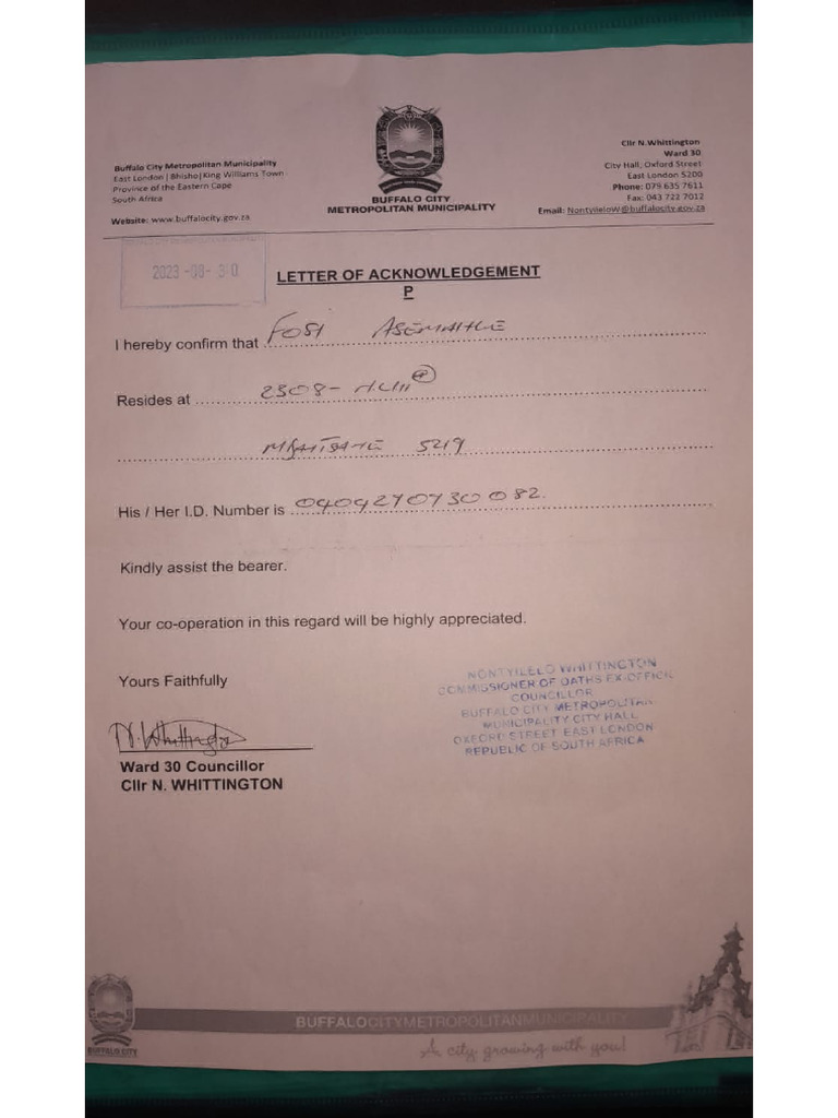 Prof of Residence | PDF