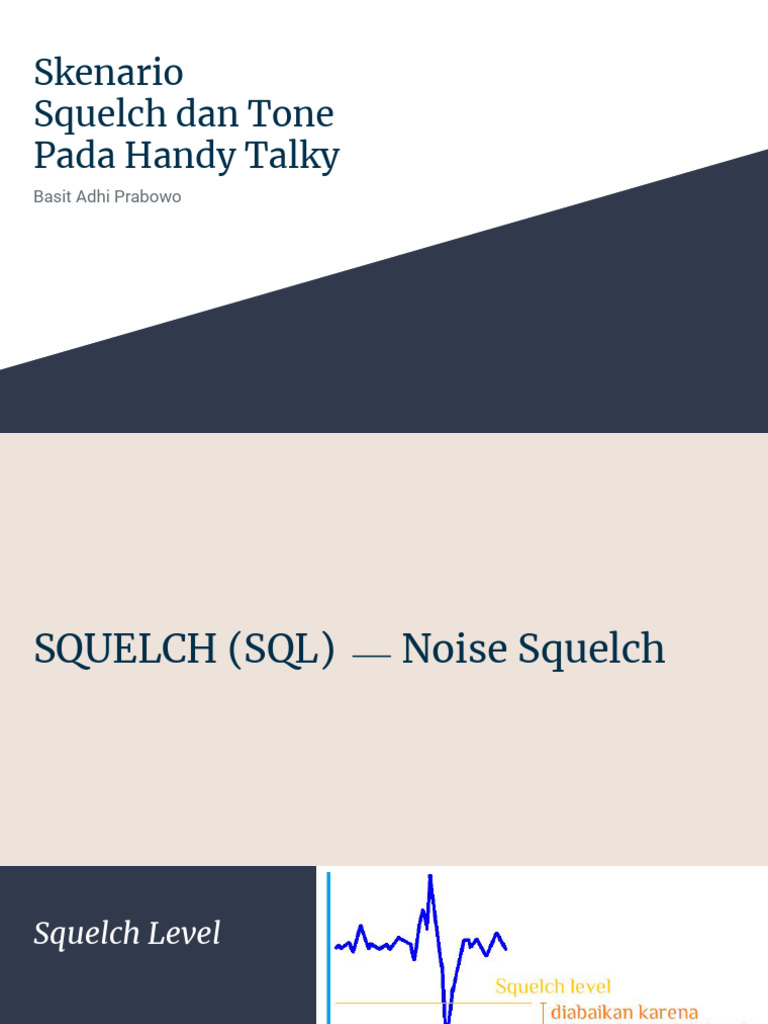 Pengaturan Squelch pada Walkie Talkie | PDF