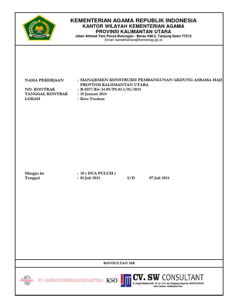Laporan Progres M-20 | PDF