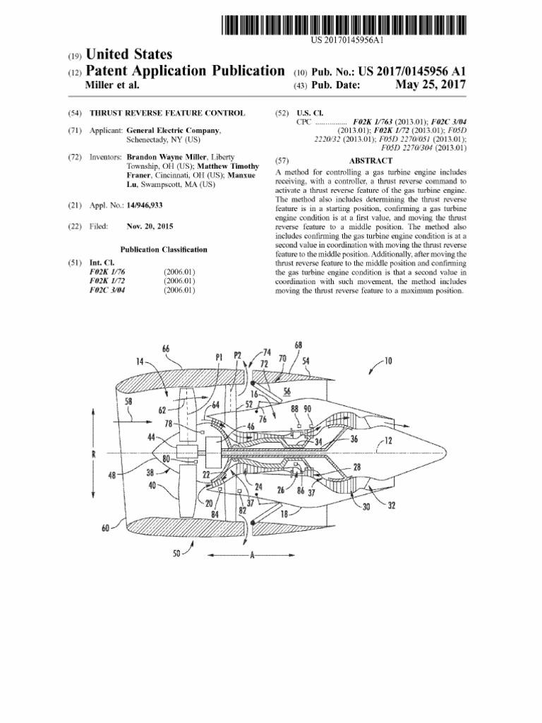 US20170145956A1-Thrust Reverse Feature Control | PDF | Jet Engine ...