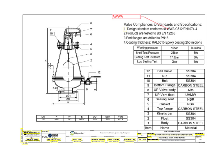 Air Valve Sewer - 50mm - PN16 - MWSI - ERB - R0-Model Ecosystem Sept 18 ...