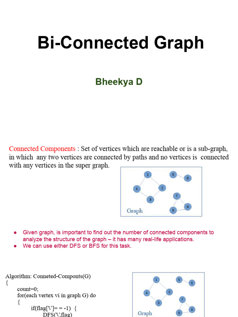 Bi-Connected Graph | PDF | Vertex (Graph Theory) | Combinatorics