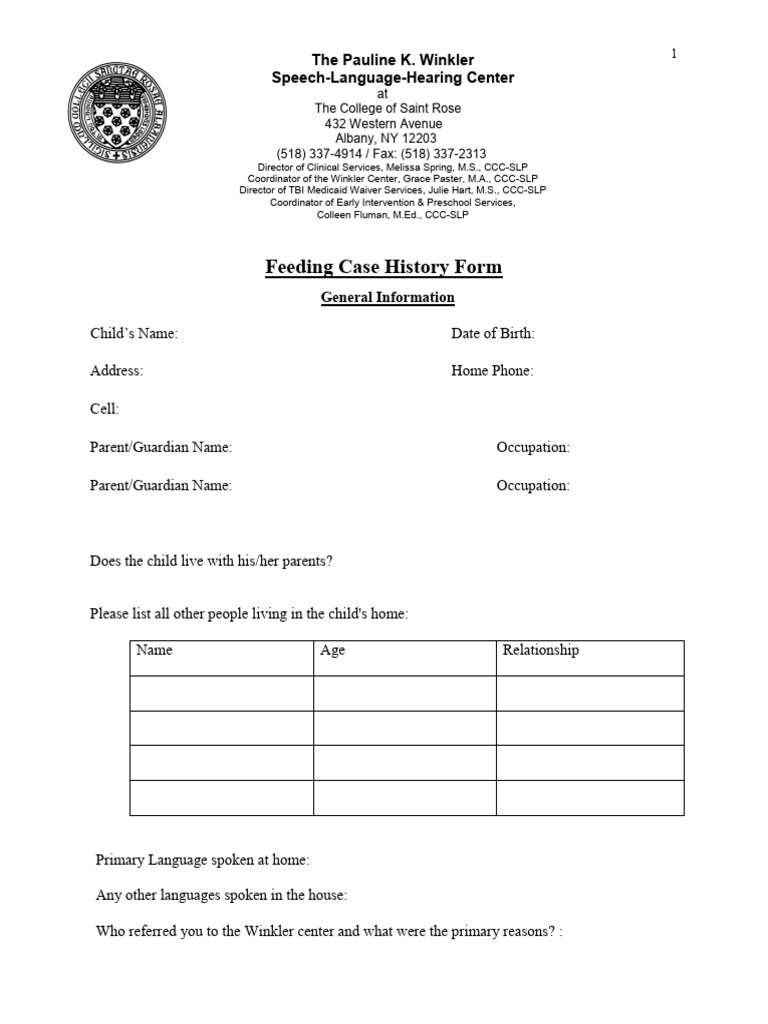 Feeding Case History 2 | PDF | Foods | Mouth