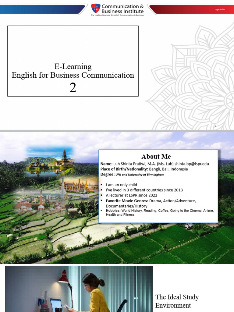 Business English E-Learning Guide | PDF | Chart
