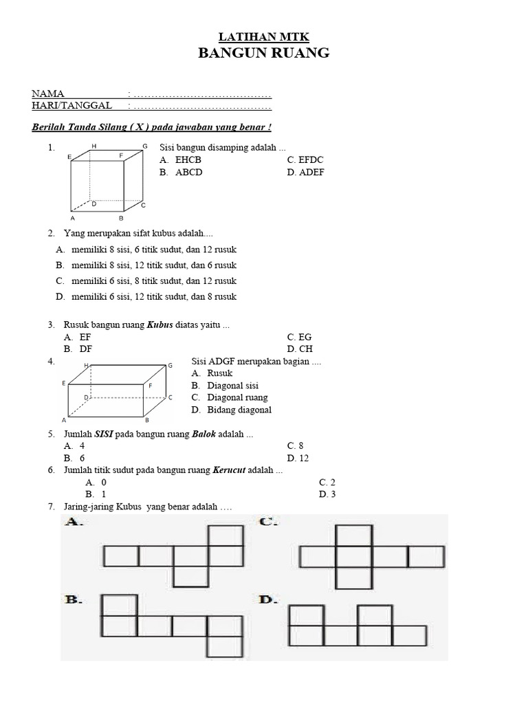 MTK, Bangun Ruang SM 2 | PDF